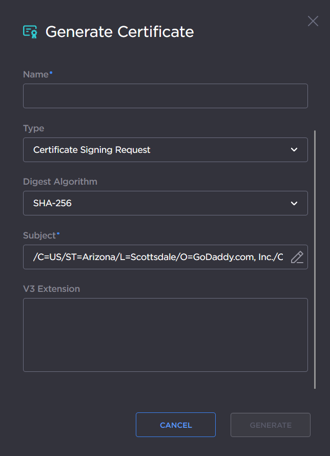 Generating a Certificate