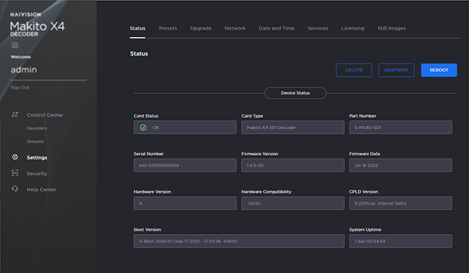 Viewing System Status Information