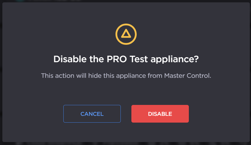 Enabling/Disabling Master Control
