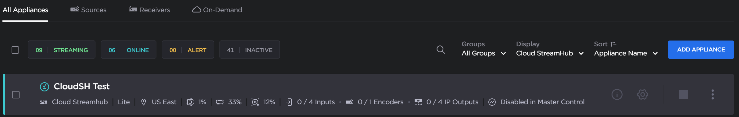 Enabling/Disabling Master Control