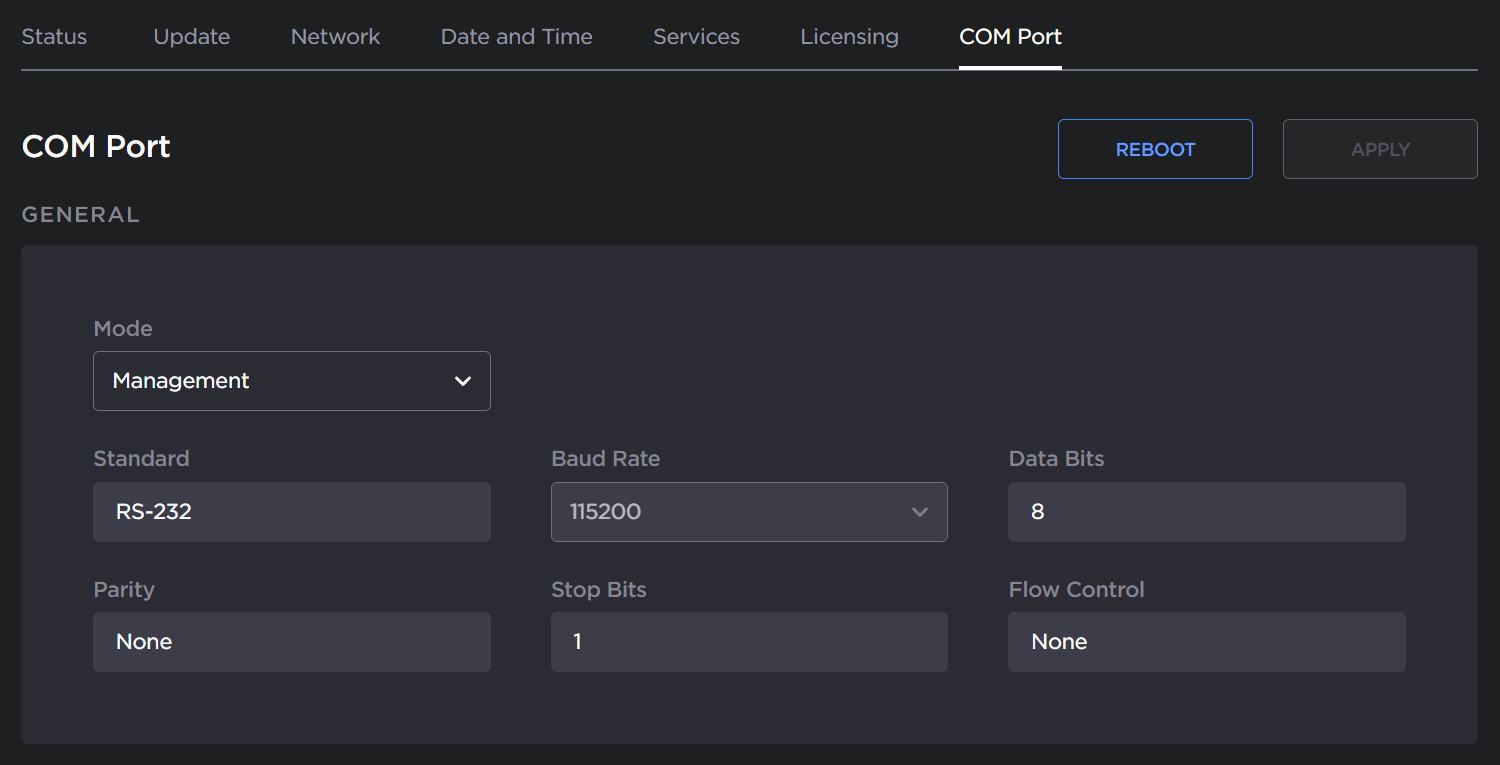 Managing the COM Port