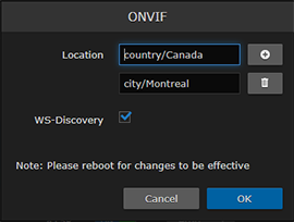 Enabling ONVIF Support