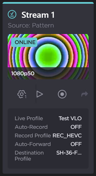 Selecting a Live Profile