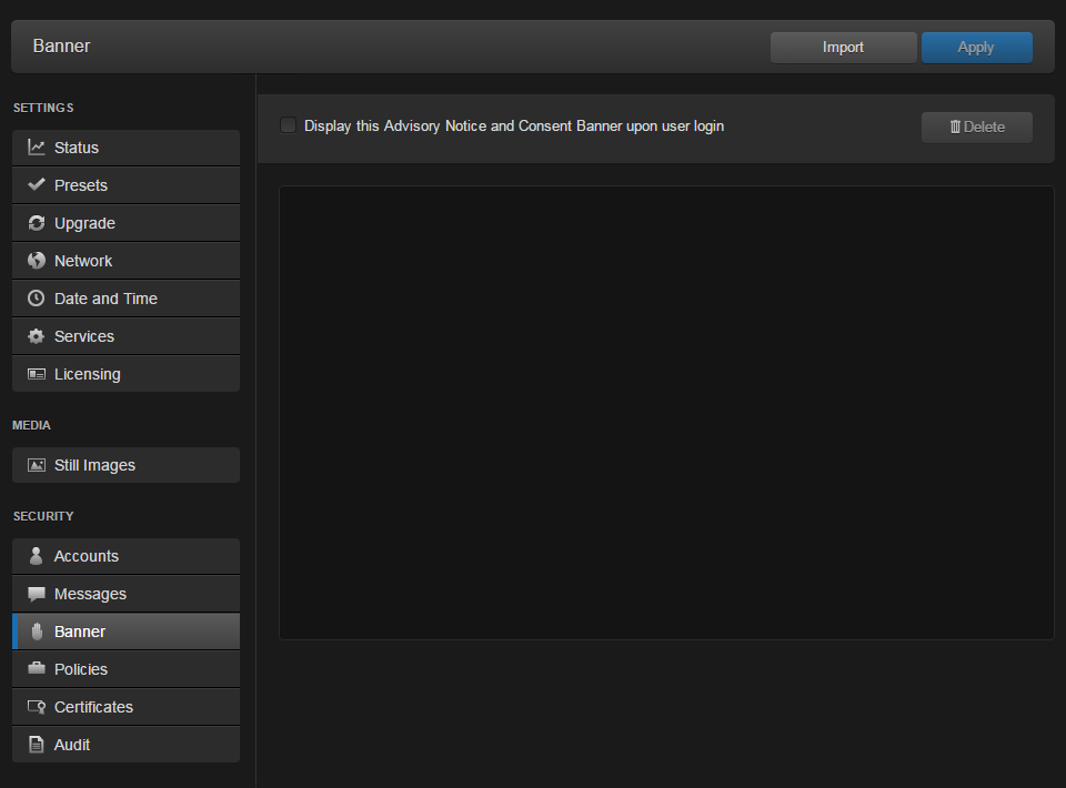 Managing Banners