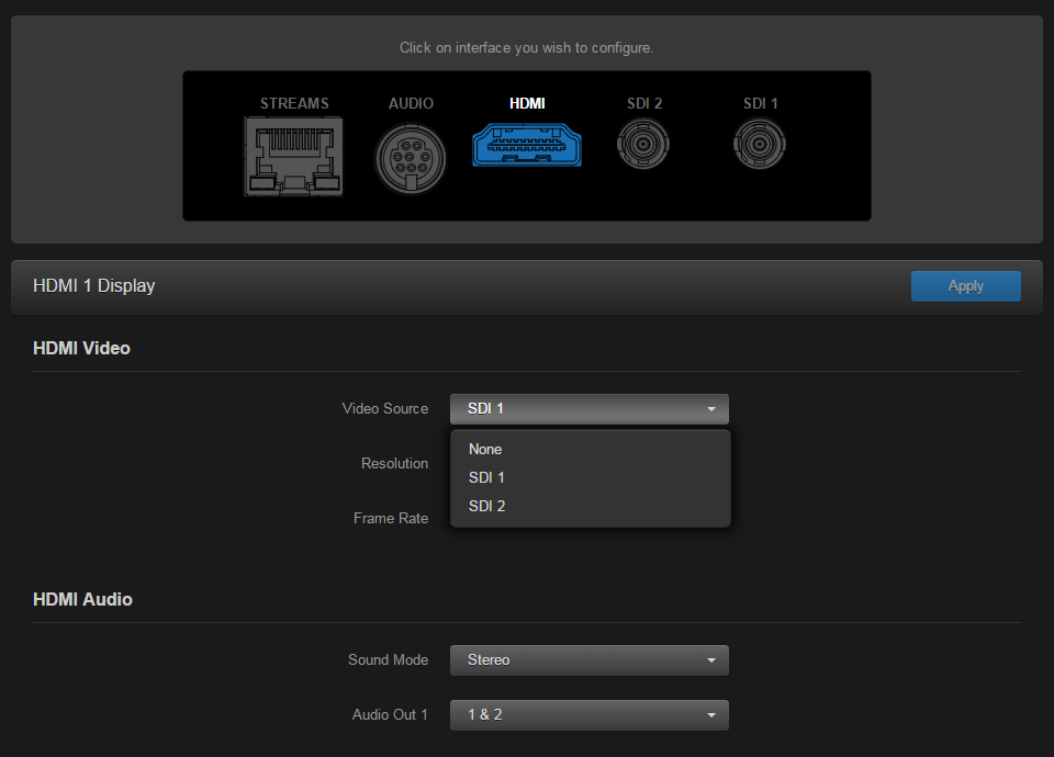 Configuring the Decoder HDMI Display