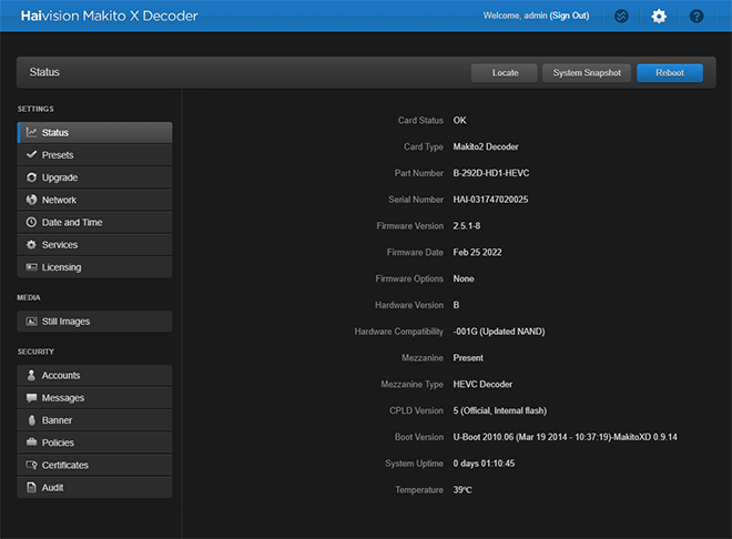 Viewing System Status Information