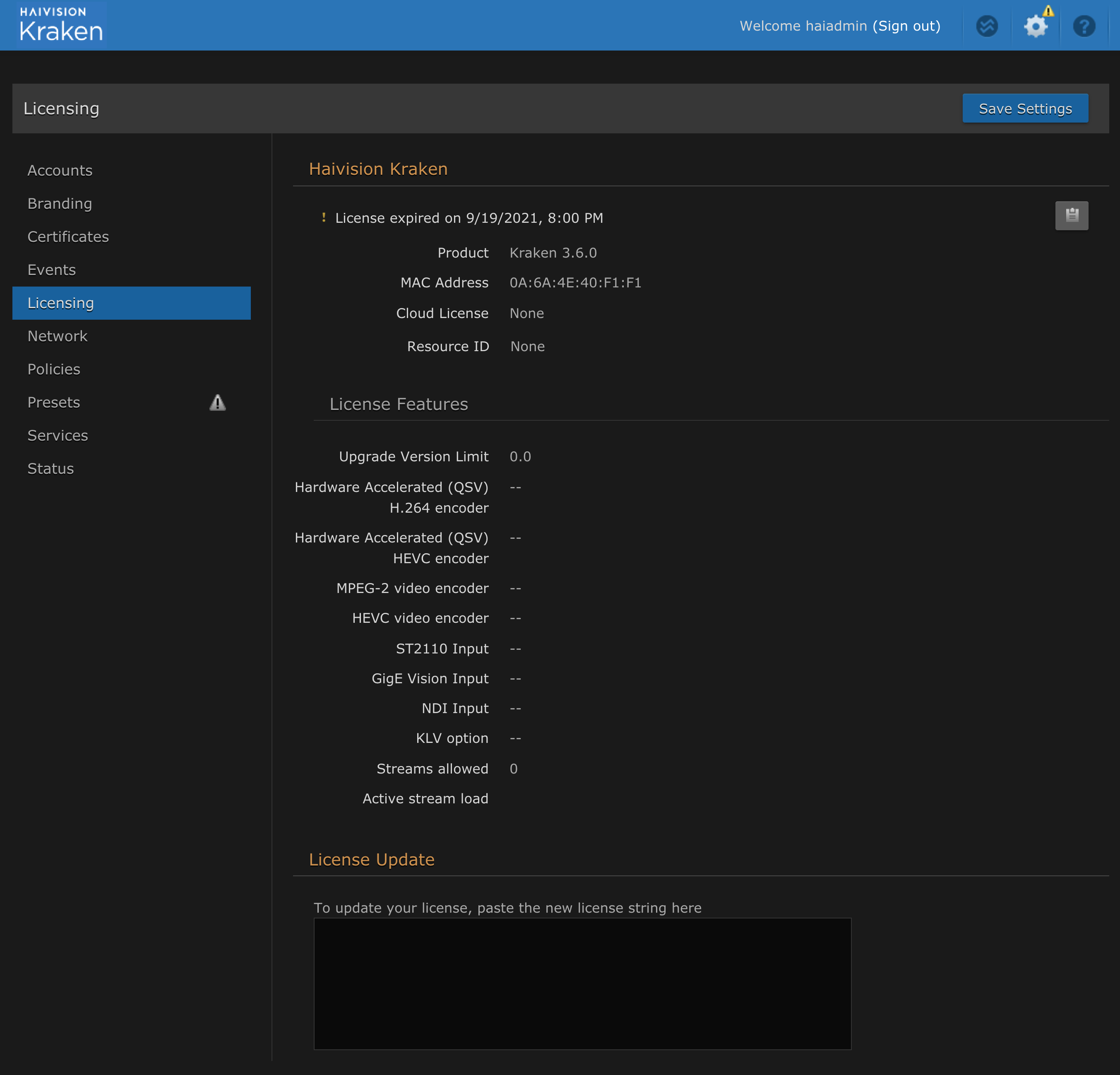 Licensing Your Server