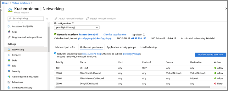 Modifying Network Security Rules