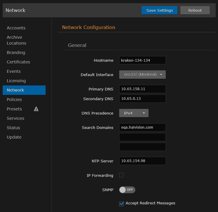 Configuring Network Settings