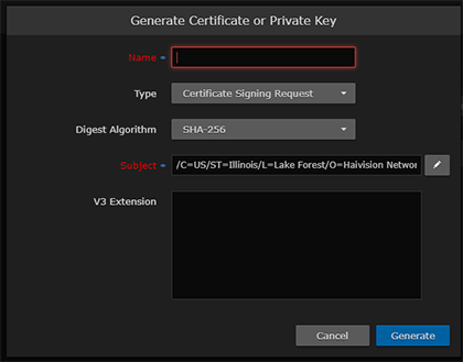 Generating a Certificate
