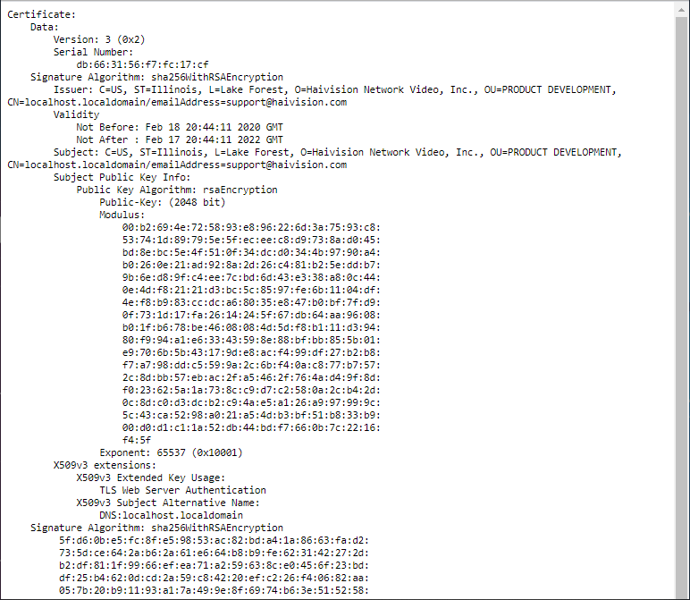 Viewing Certificate Details