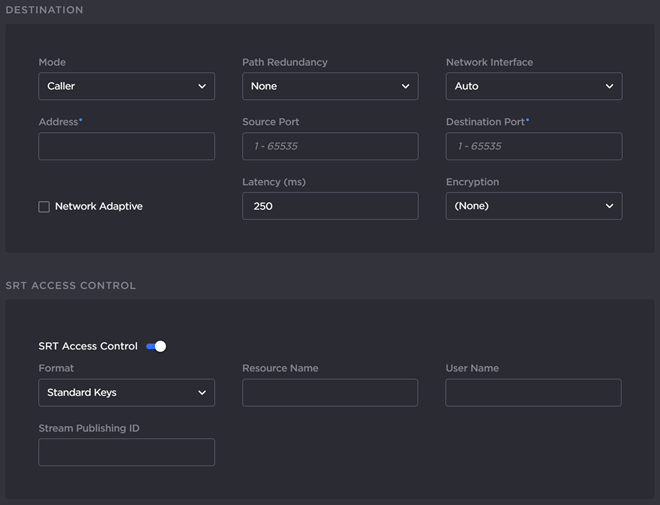 Configuring Secure Reliable Transport (SRT)