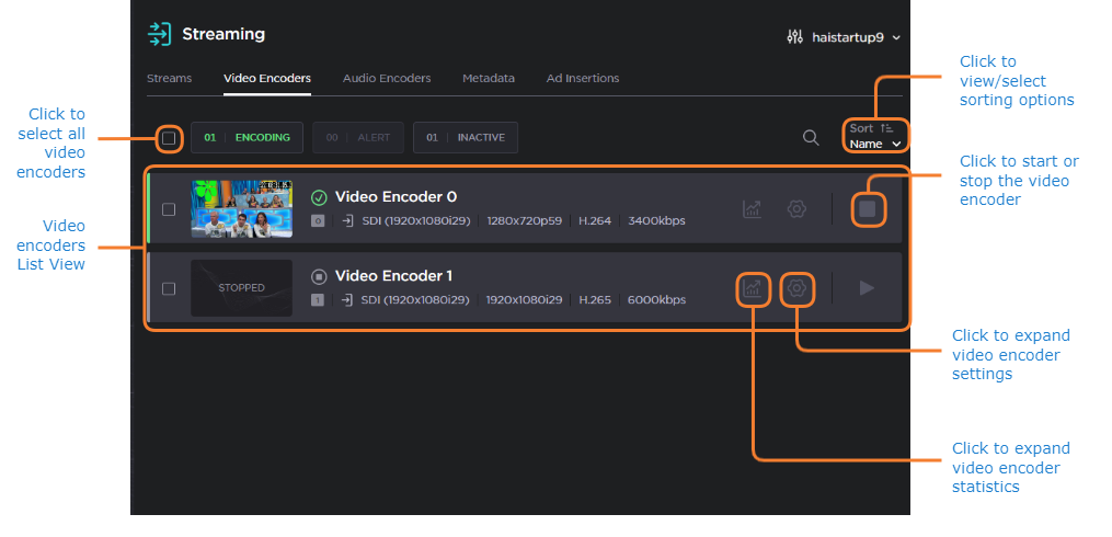 Configuring Video Encoders