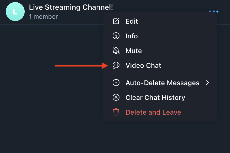 Streaming to Telegram Live Chat