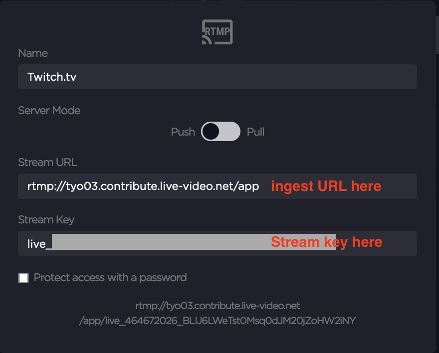 Streaming to Twitch.Tv