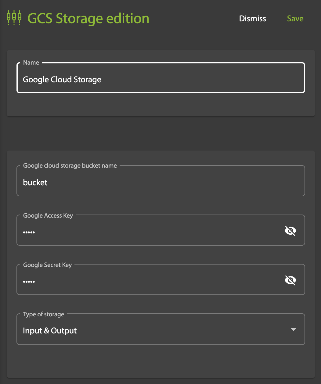 Google Cloud Storage (GCS)