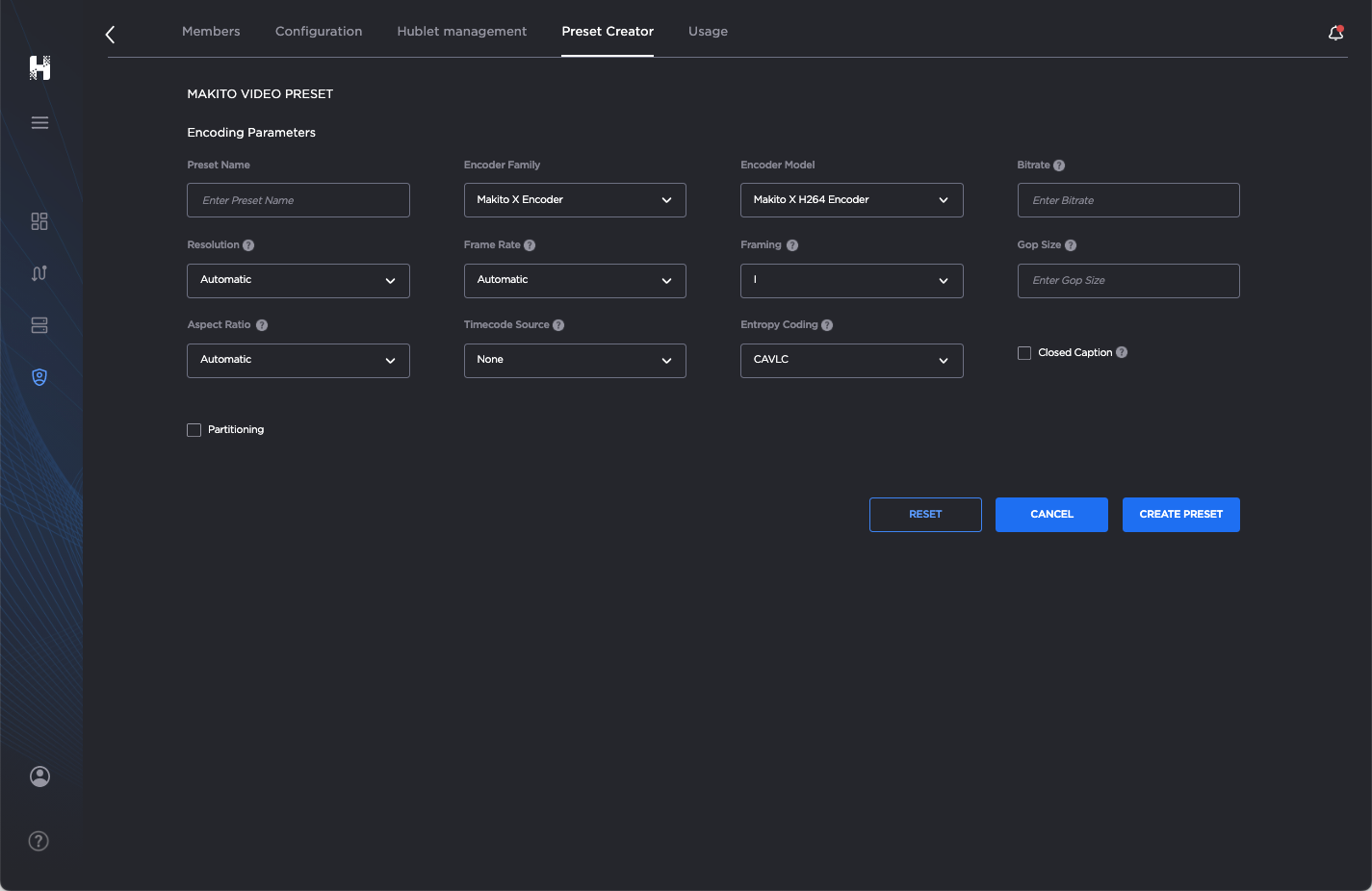 Creating a Makito Hublet Preset