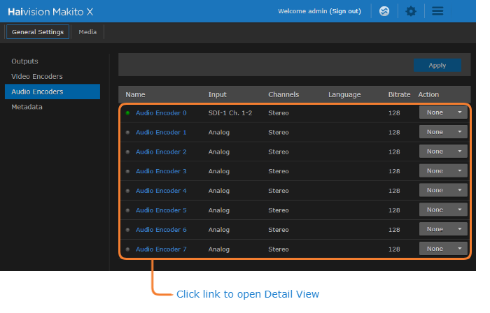 Configuring the Audio Settings