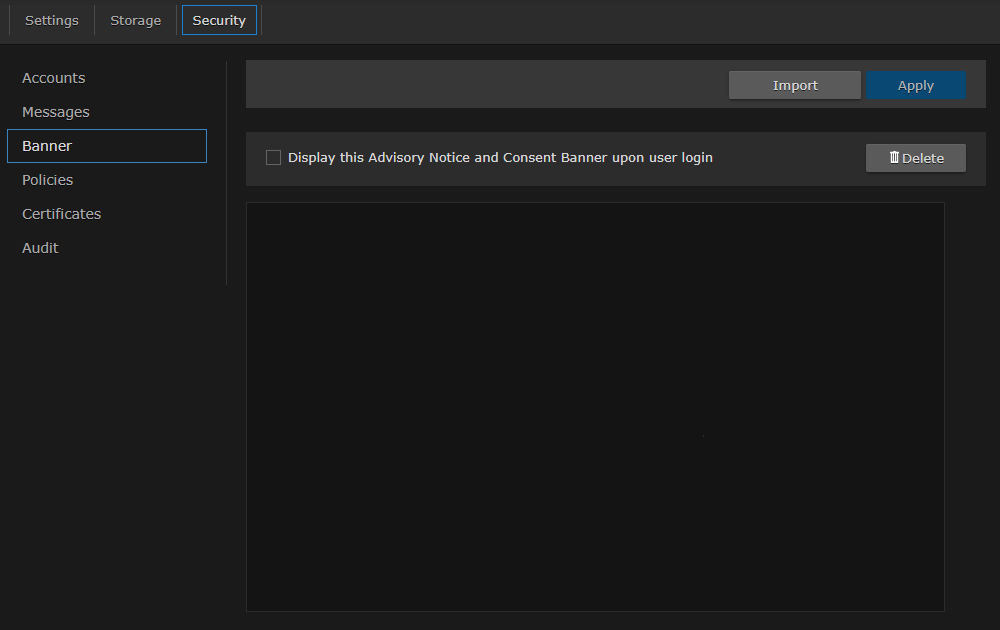Managing Banners
