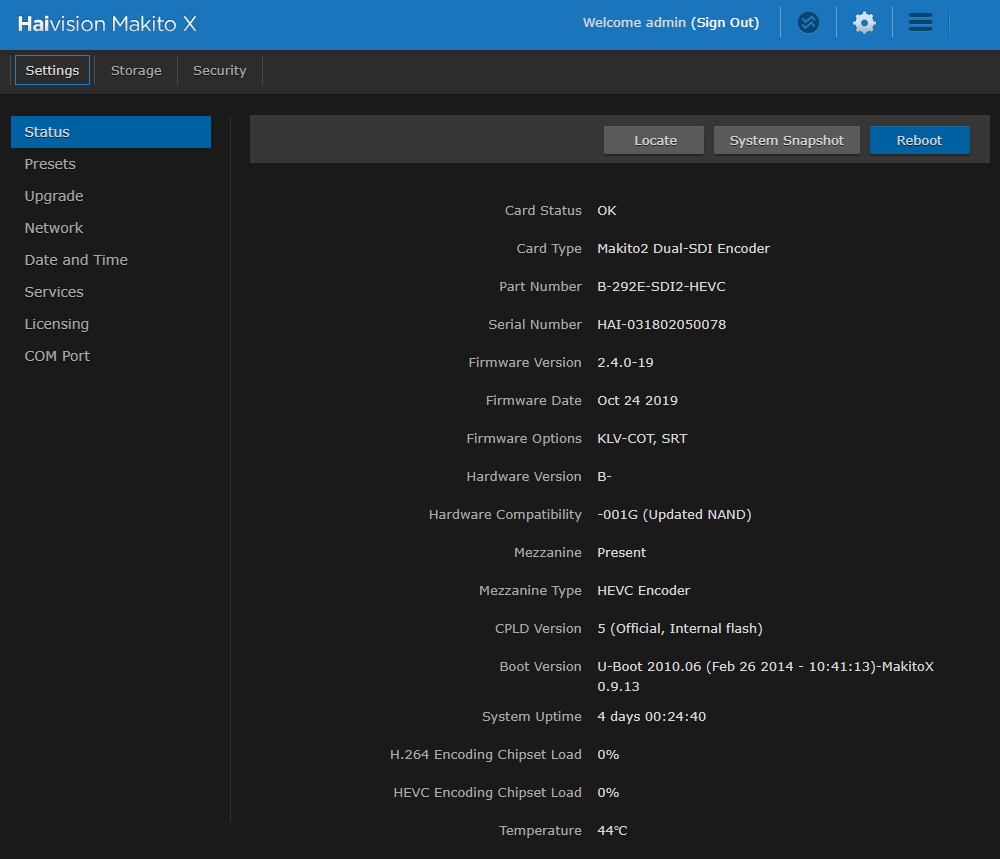 Viewing System Status Information