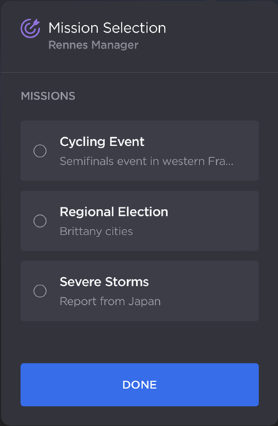 Story-Centric Workflow (Missions/Metadata)