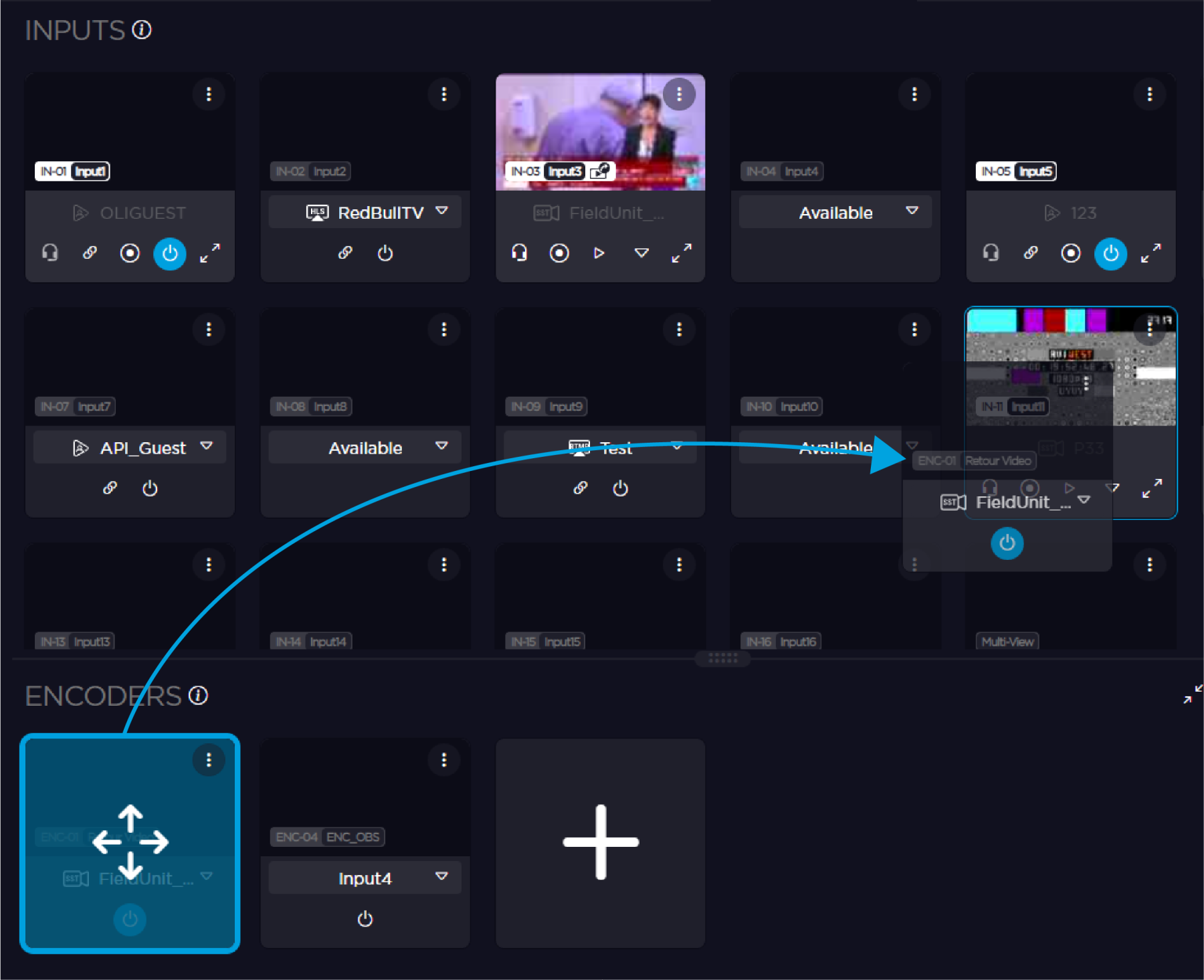 Creating a Video Return Using an Encoder