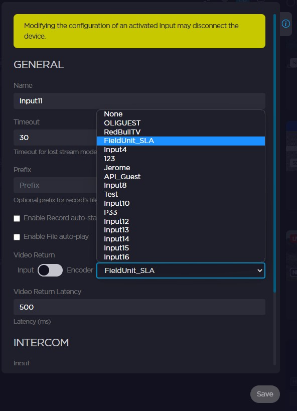 Creating a Video Return Between Two Field Units