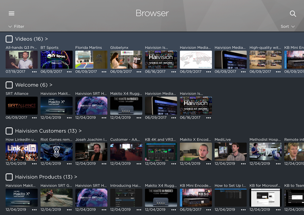 Searching and Sorting Media