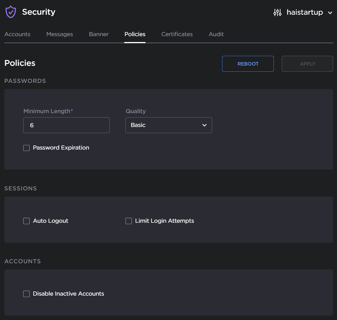 Managing Security Policies