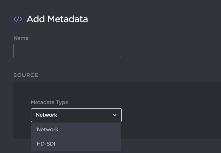Network Metadata Sources