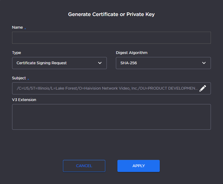 Generating a Certificate Signing Request (CSR)