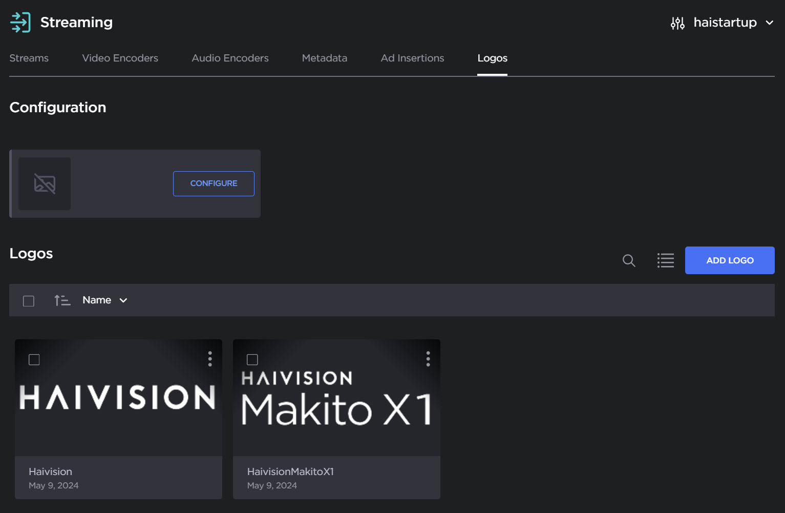 Configuring Logo Overlays