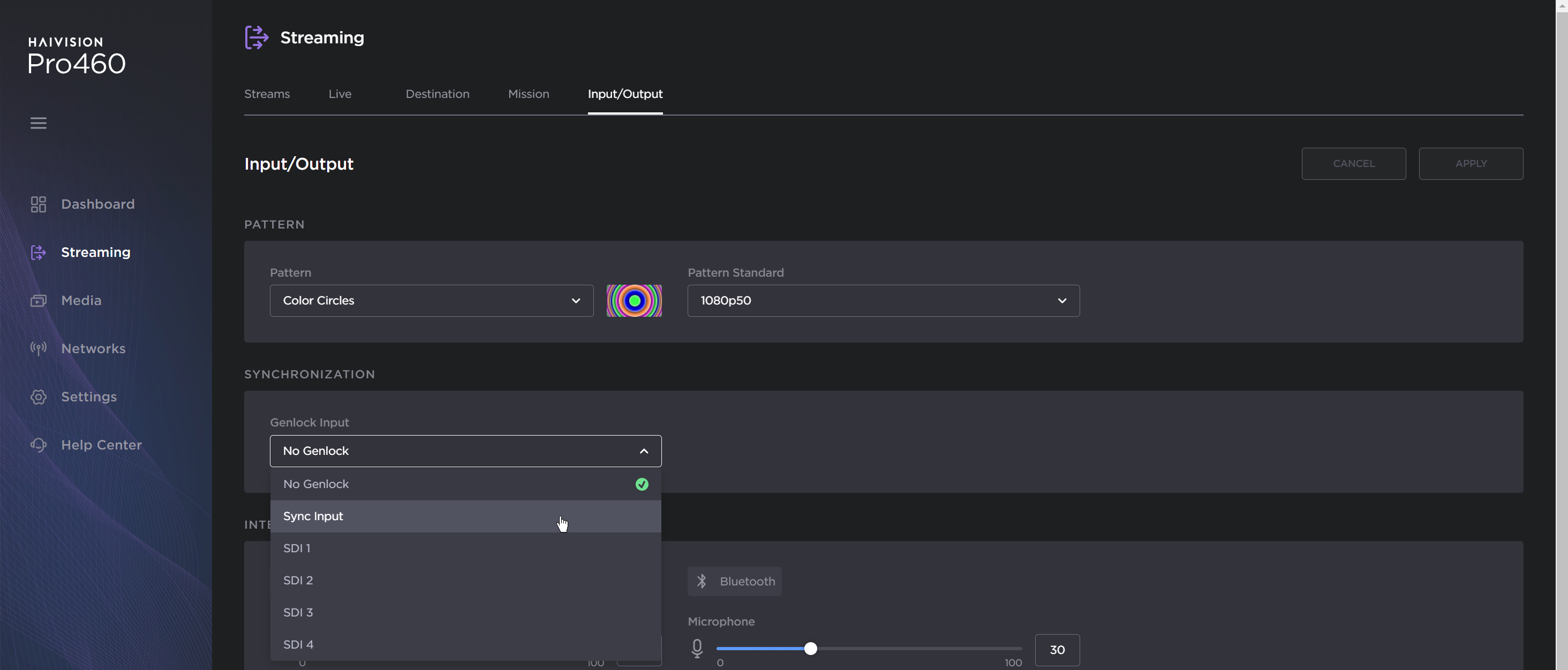 Using a Genlock Input