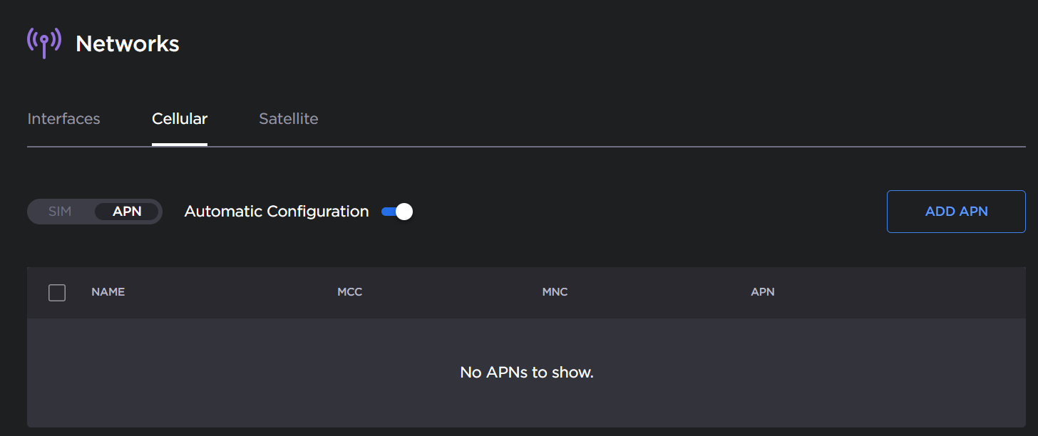 Adding an APN to the Database