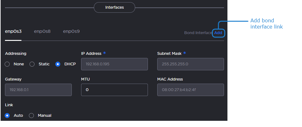 Creating a Bonded Interface