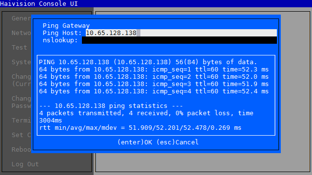 Testing the Network Settings