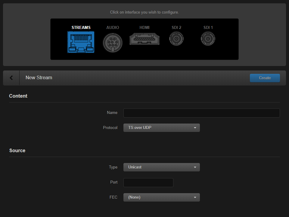 Setting Up Decoder Streams