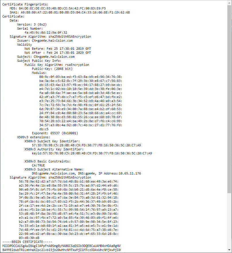 Viewing Certificate Details