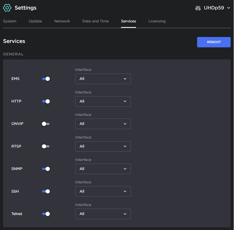 Enabling and Disabling Network Services