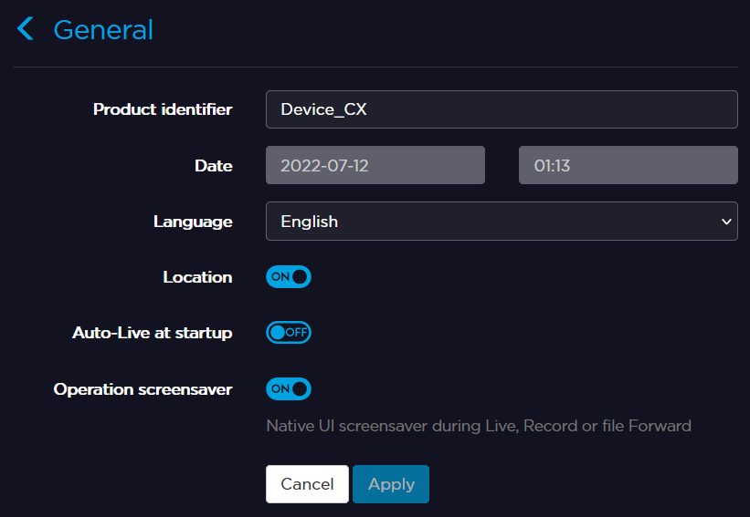 Selecting the Language