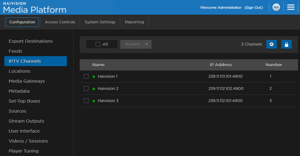 Configuring IPTV Channels