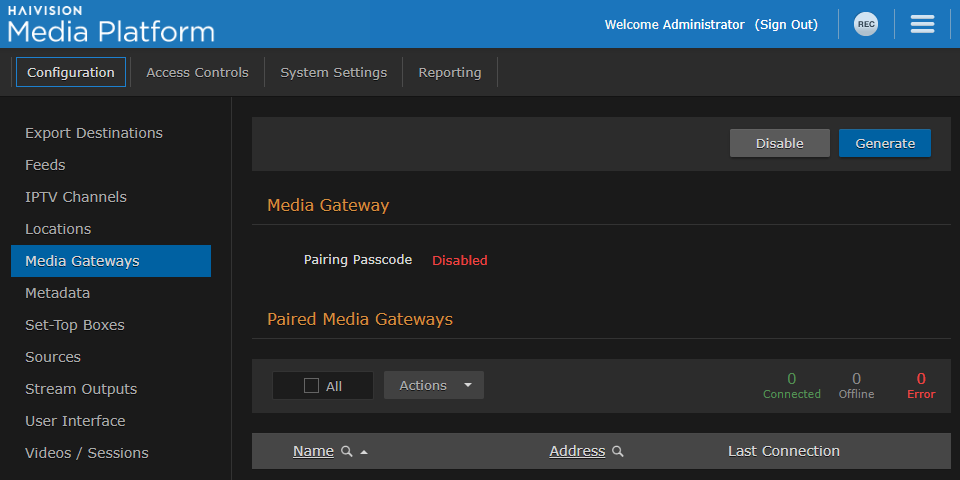 Pairing Media Gateways to HMP