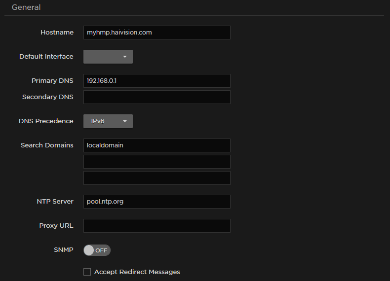Configuring Network Settings