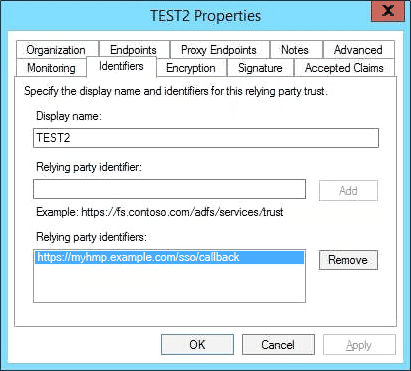 Configuring AD FS Parameters on HMP