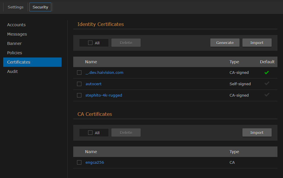 Installing a Certificate