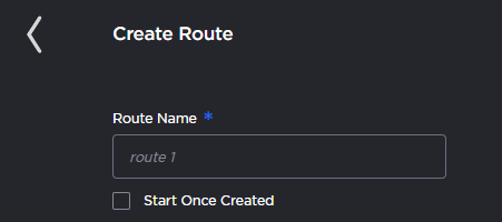 Creating a Route