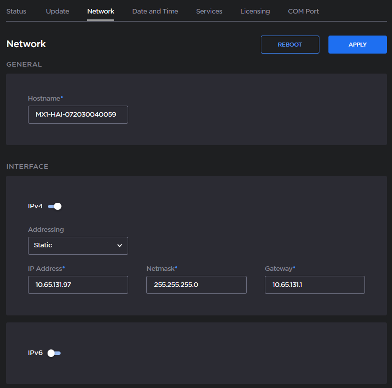 Configuring Network Settings