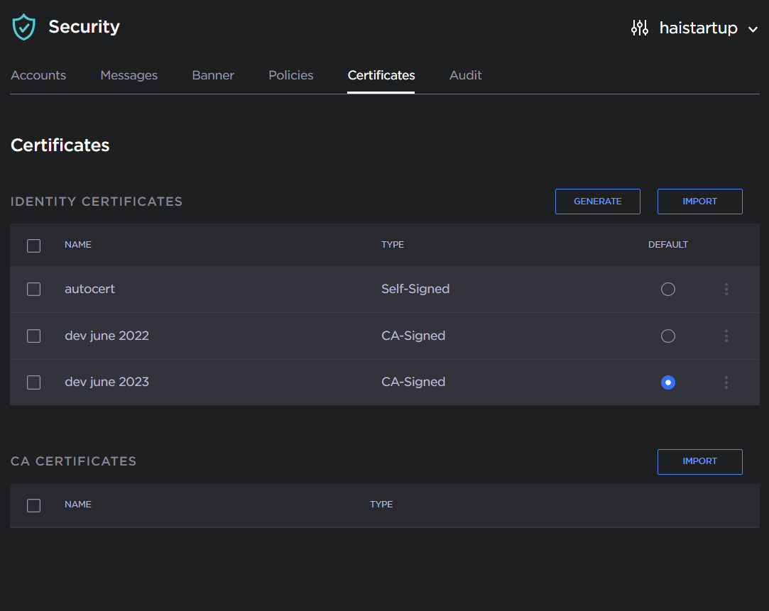 Generating a Certificate