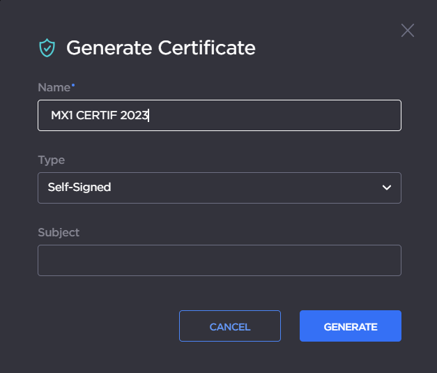 Generating a Certificate