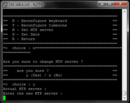 Setting an NTP Server